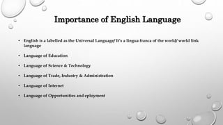 Importance of English | PPTX