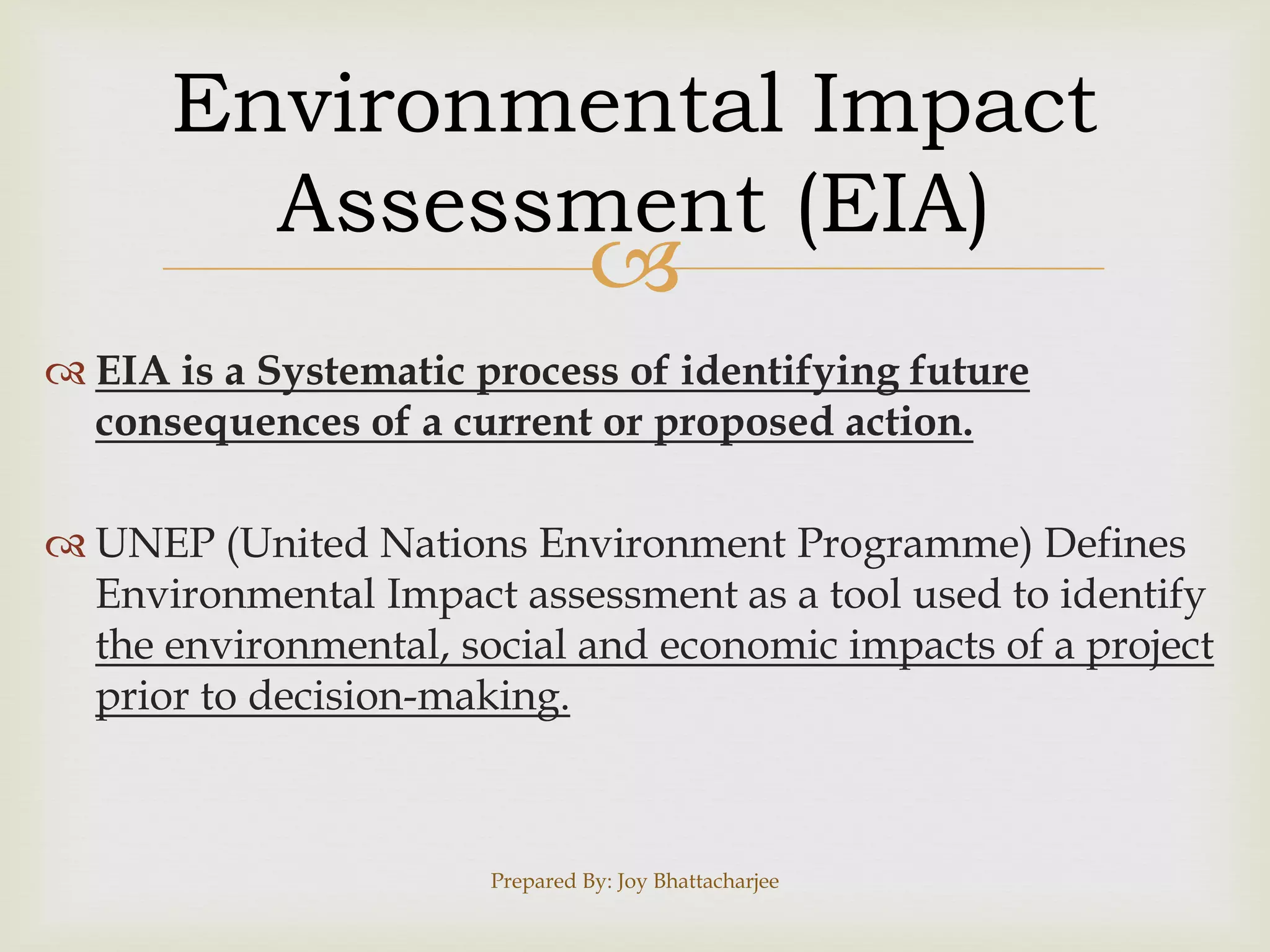 Environmental Impact Assessment (EIA) in Project Management | PDF