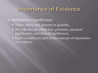 Importance of evidence | PPT