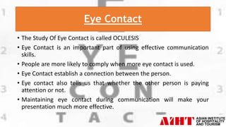 Importance of Eye Contact in Hospitality | PPTX