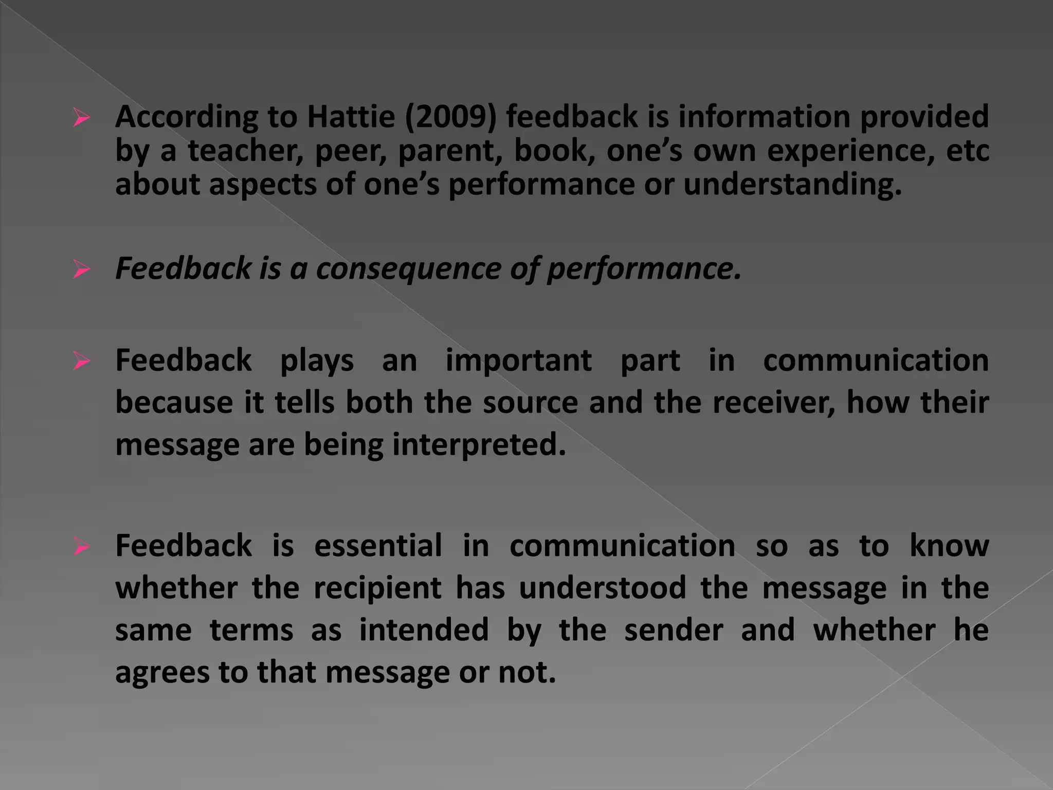 Importance of feedback | PPTX