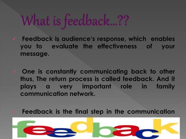 Importance of feedback | PPTX