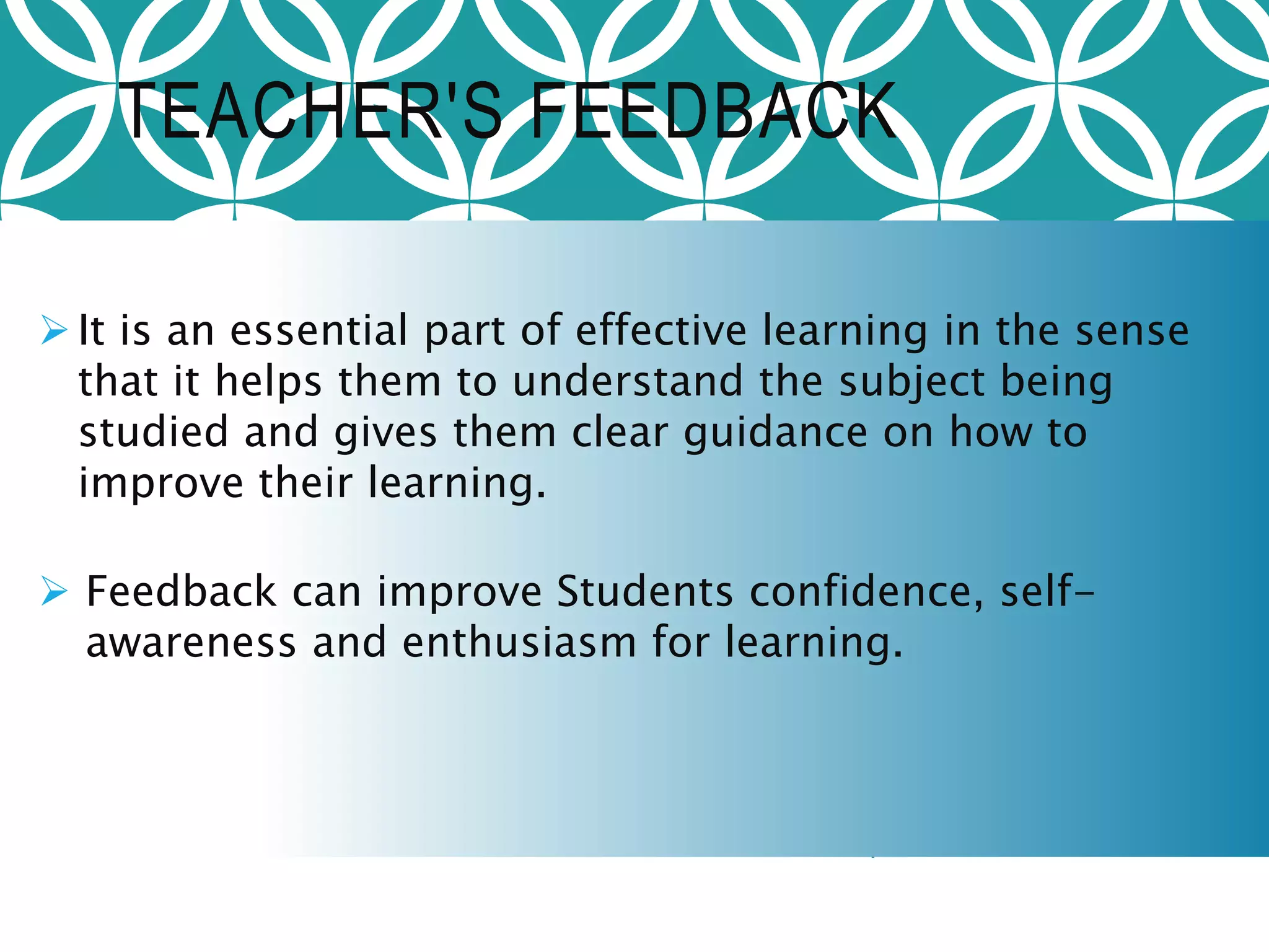 Importance of feedback in teaching and learning languages | PPSX