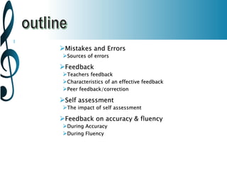 Importance of feedback in teaching and learning languages | PPSX