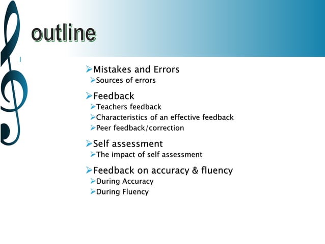 Importance of feedback in teaching and learning languages | PPSX