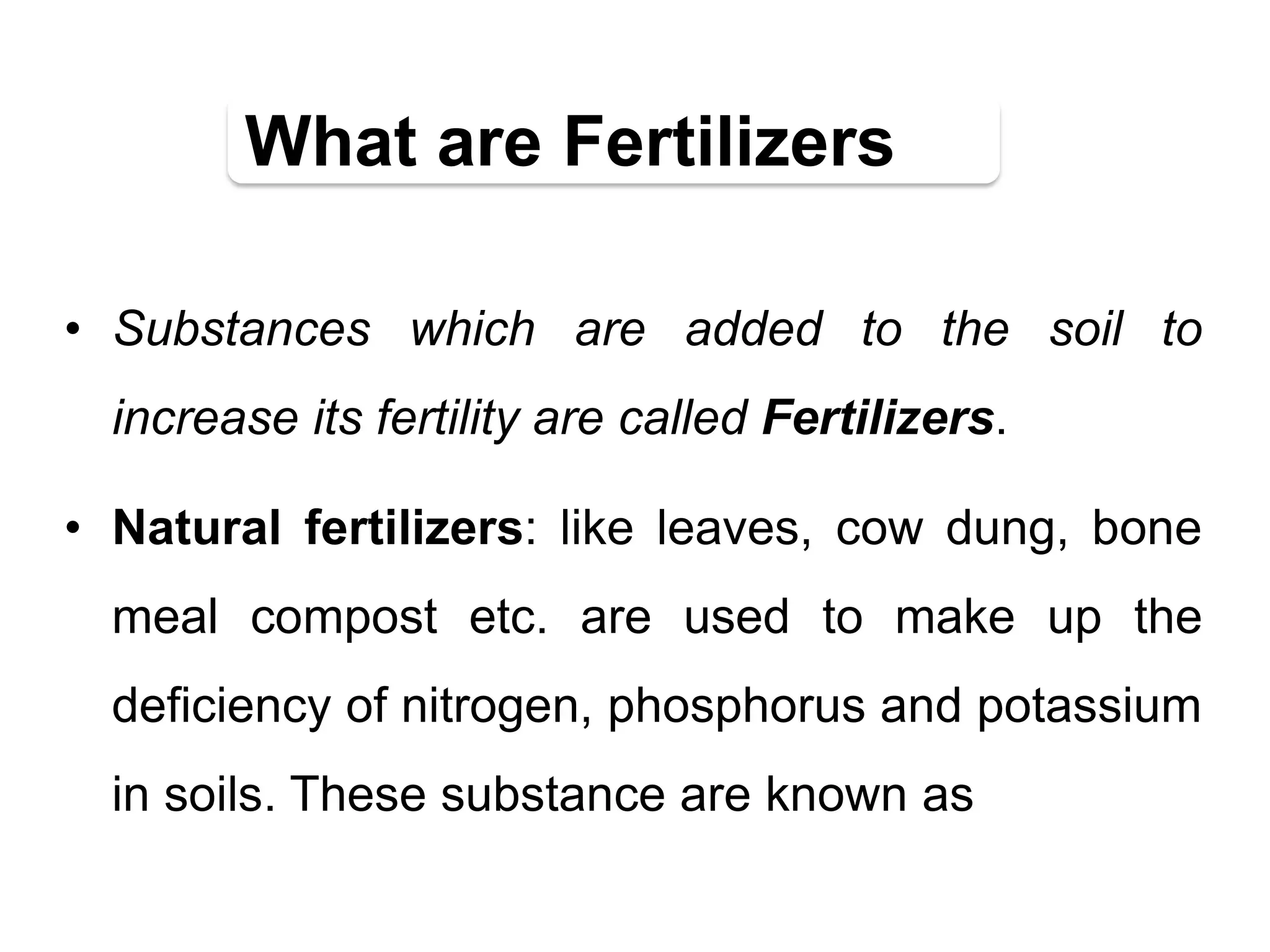 Importance of fertilizer | PDF