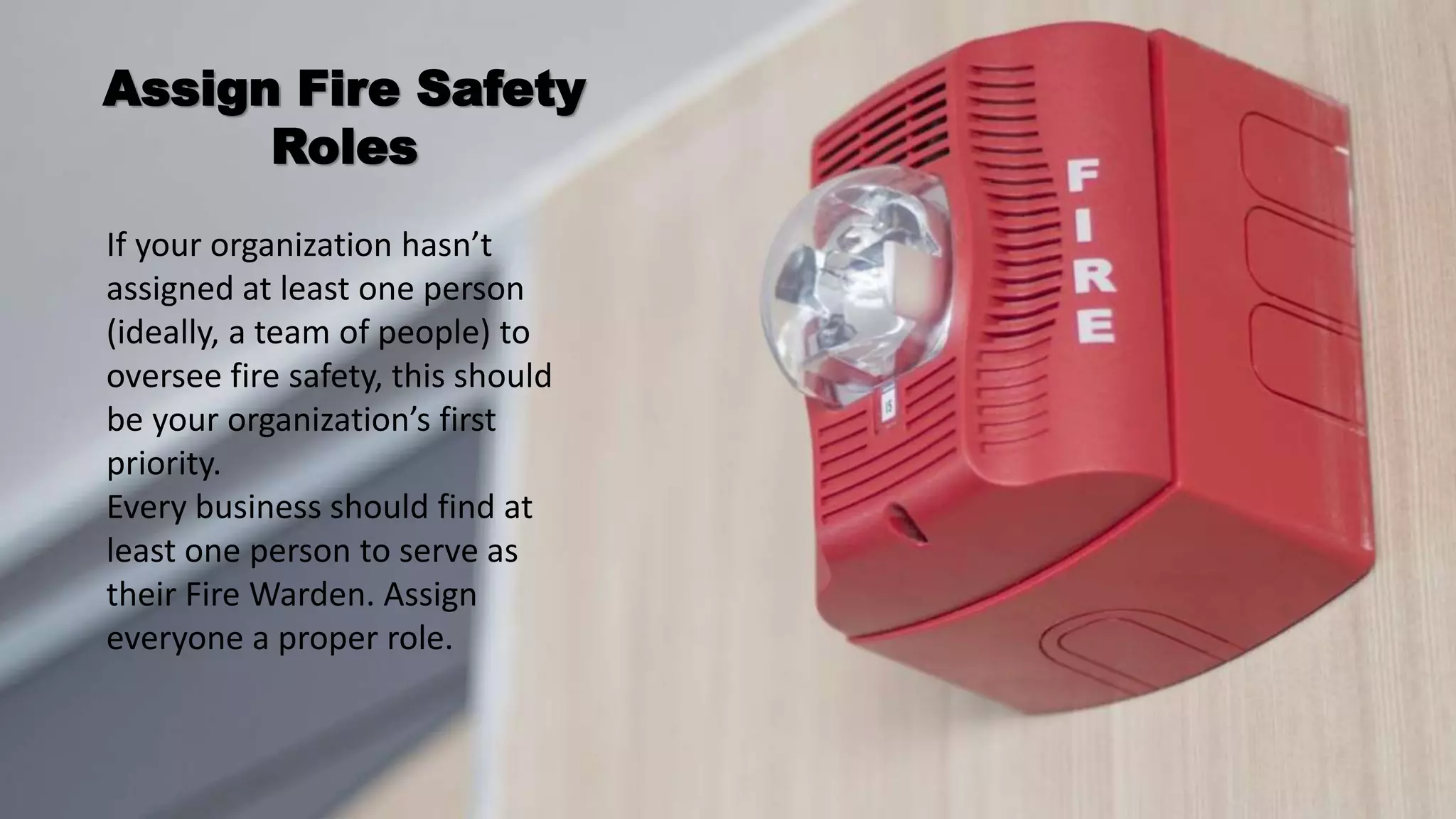FIRE SAFETY PREVENTION TIPS AT WORKPLACE | PPTX