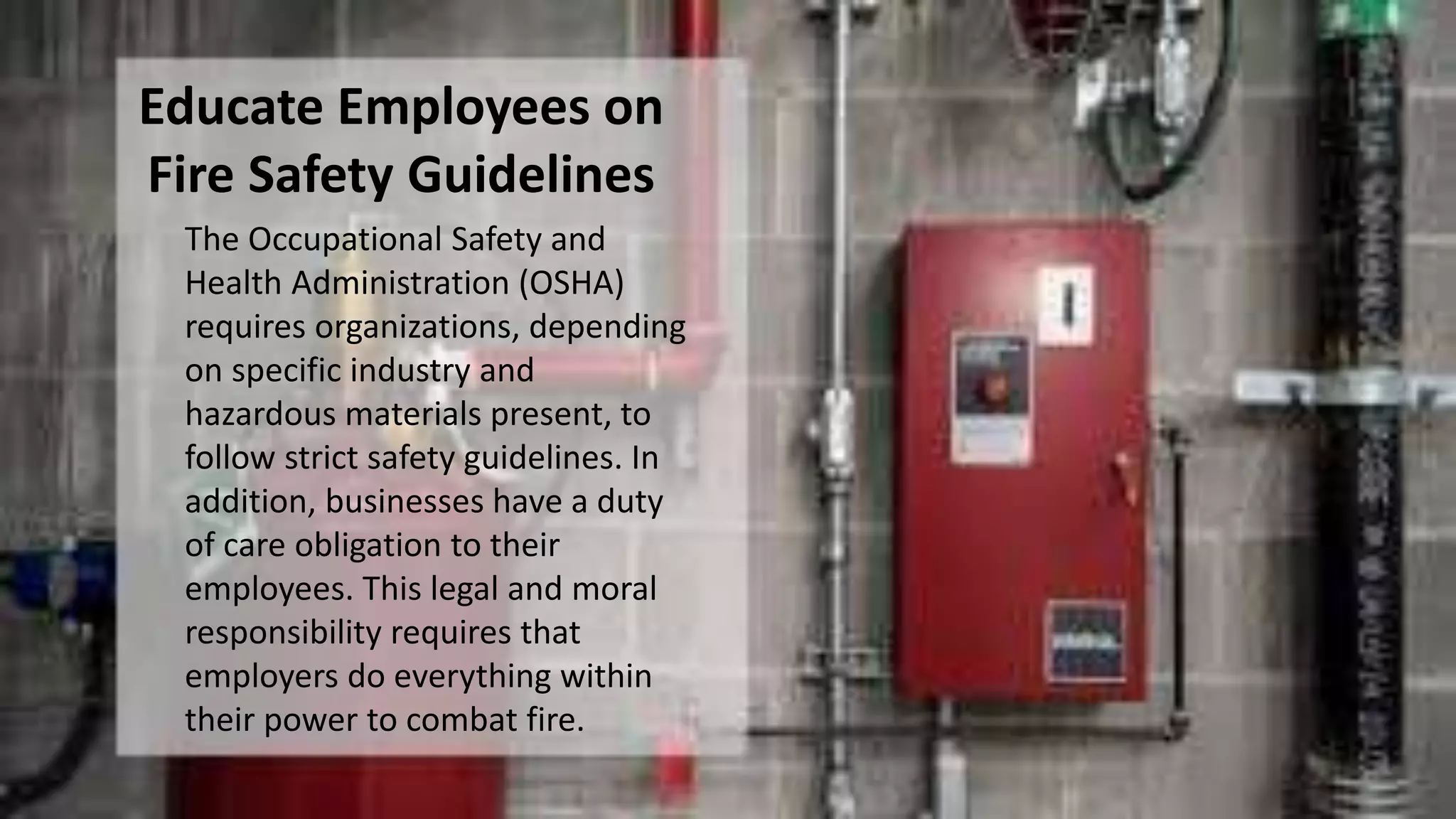 FIRE SAFETY PREVENTION TIPS AT WORKPLACE | PPTX