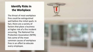 FIRE SAFETY PREVENTION TIPS AT WORKPLACE | PPTX