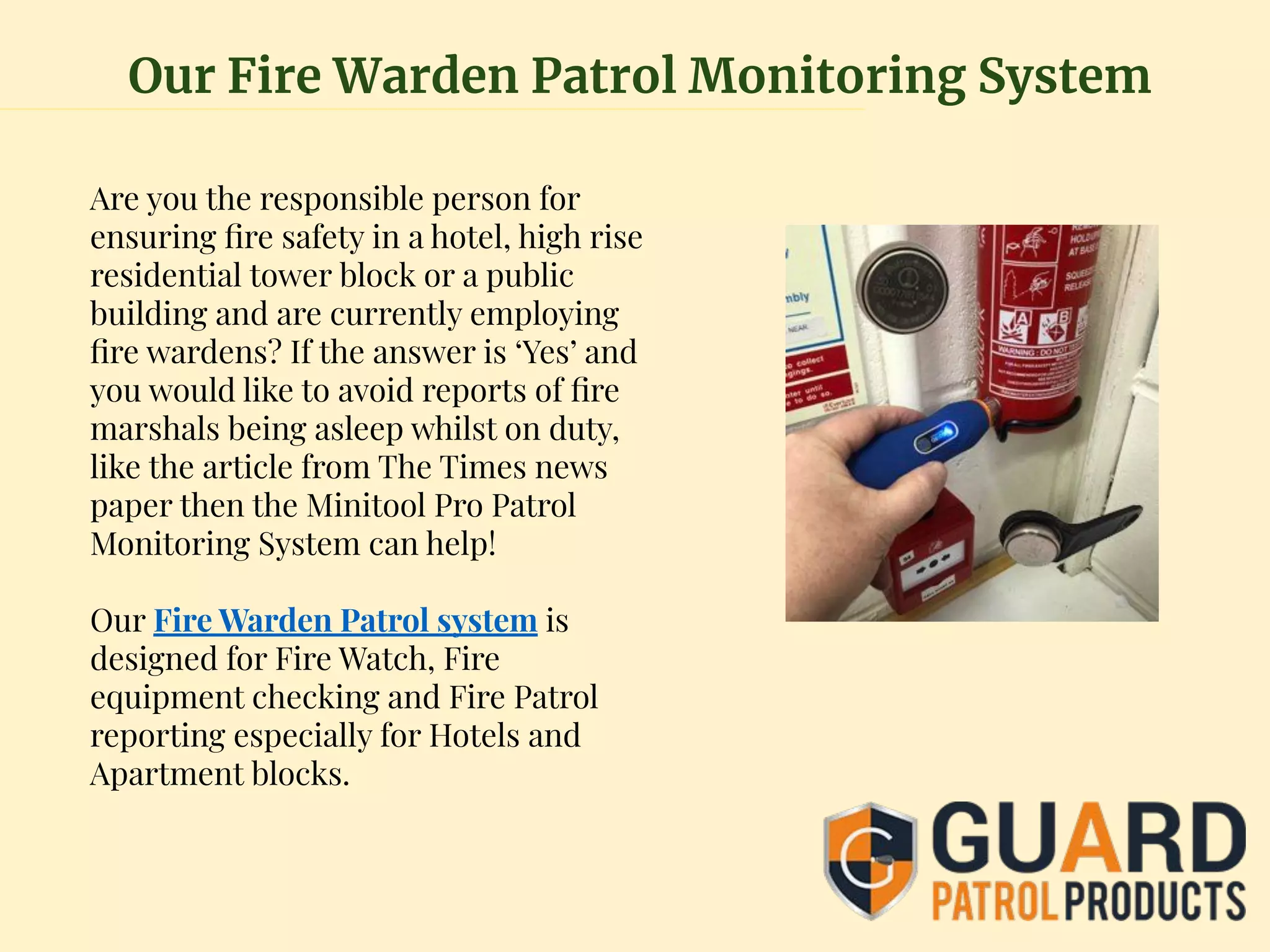 Importance of fire warden patrol system in workplace | PDF