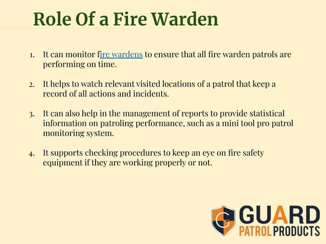 Importance of fire warden patrol system in workplace | PDF