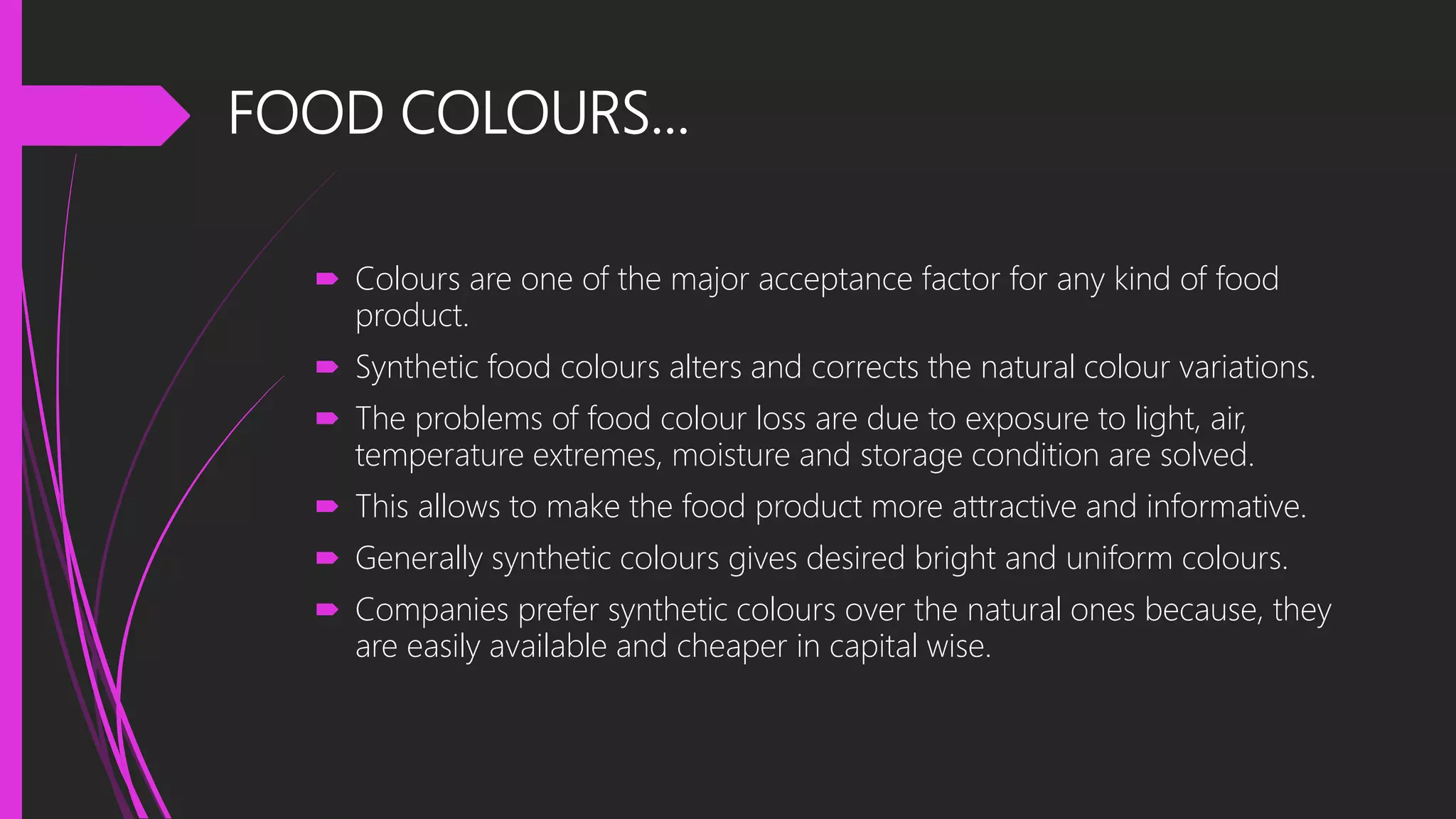 Importance of food colour | PPTX