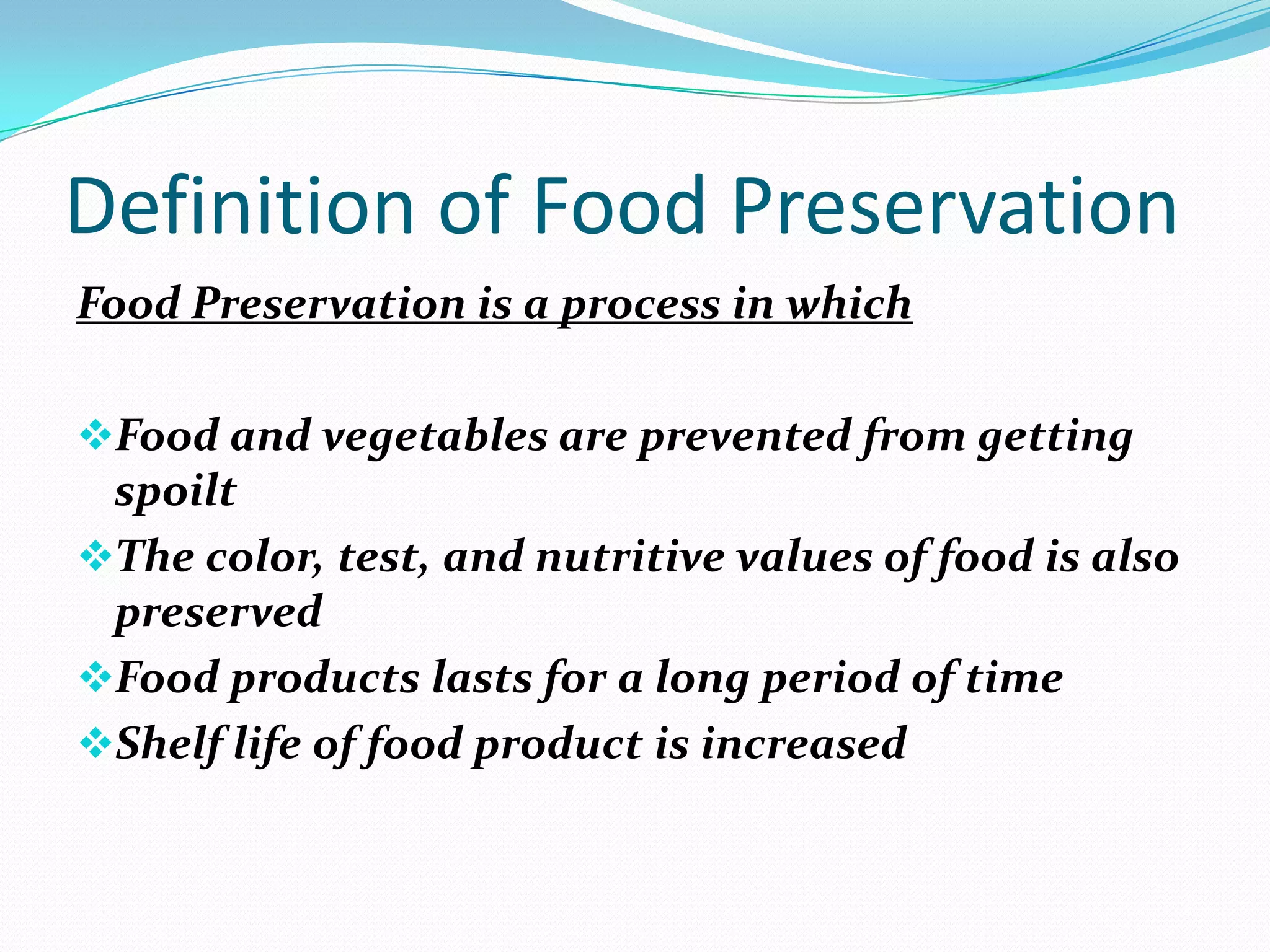 Importance of food preservation | PPTX