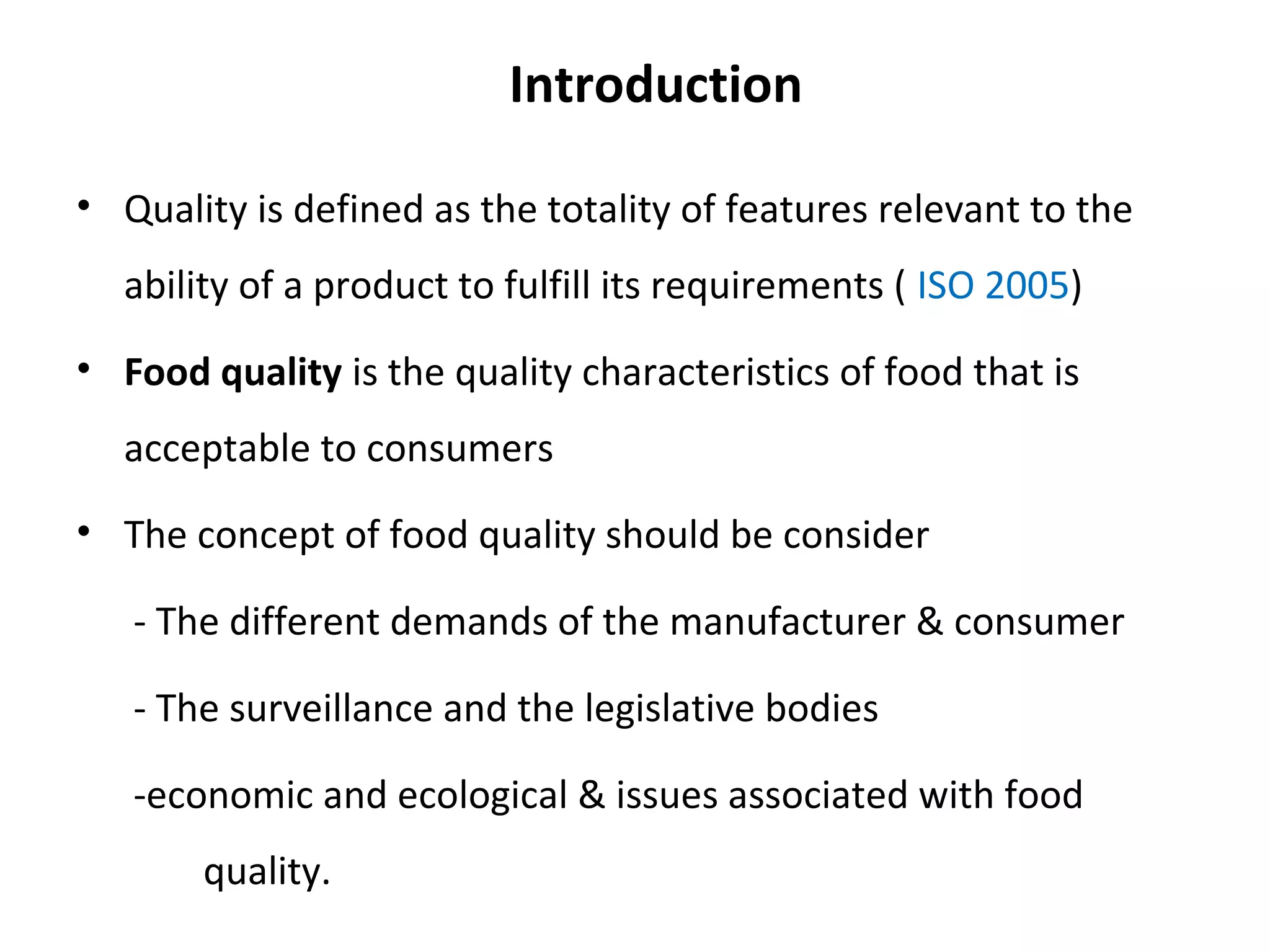 Importance of food quality and nutritional analysis | PPT