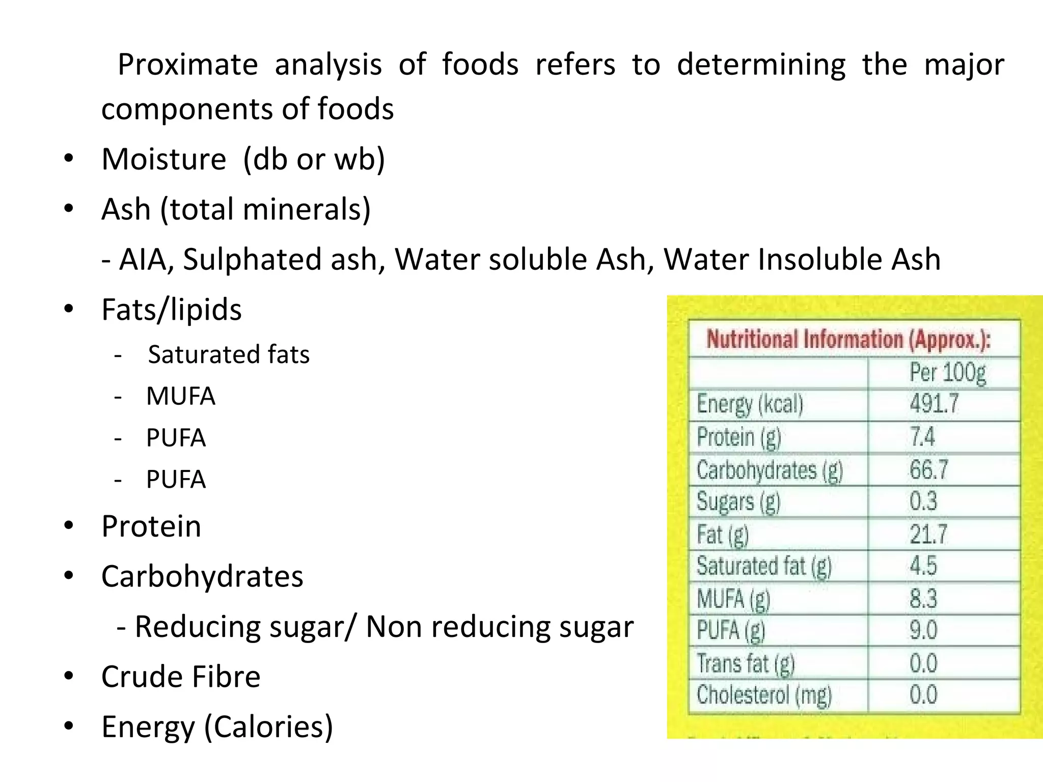 Importance of food quality and nutritional analysis | PPT