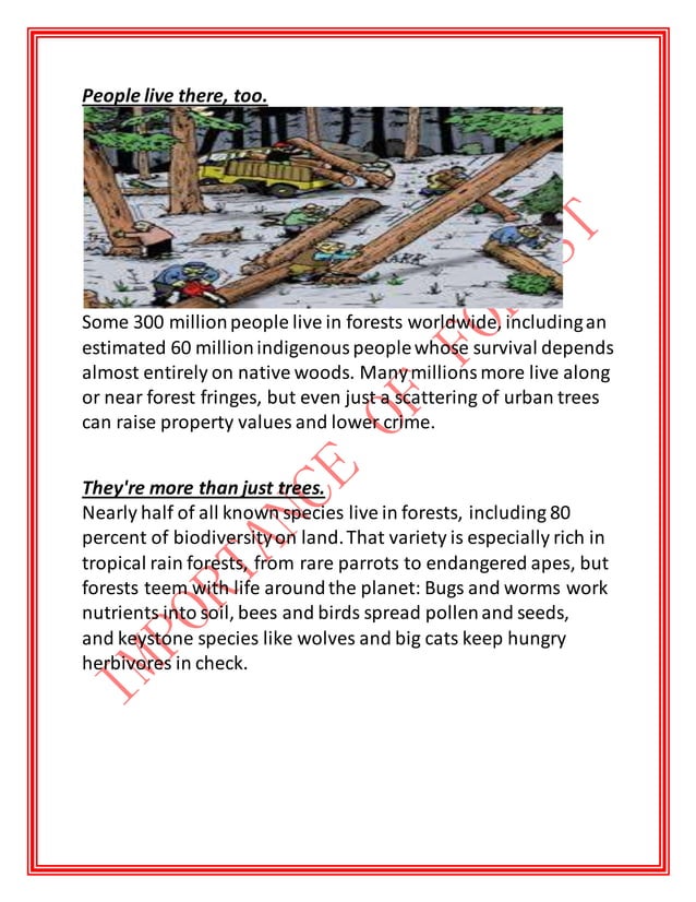 Importance of forest | DOCX