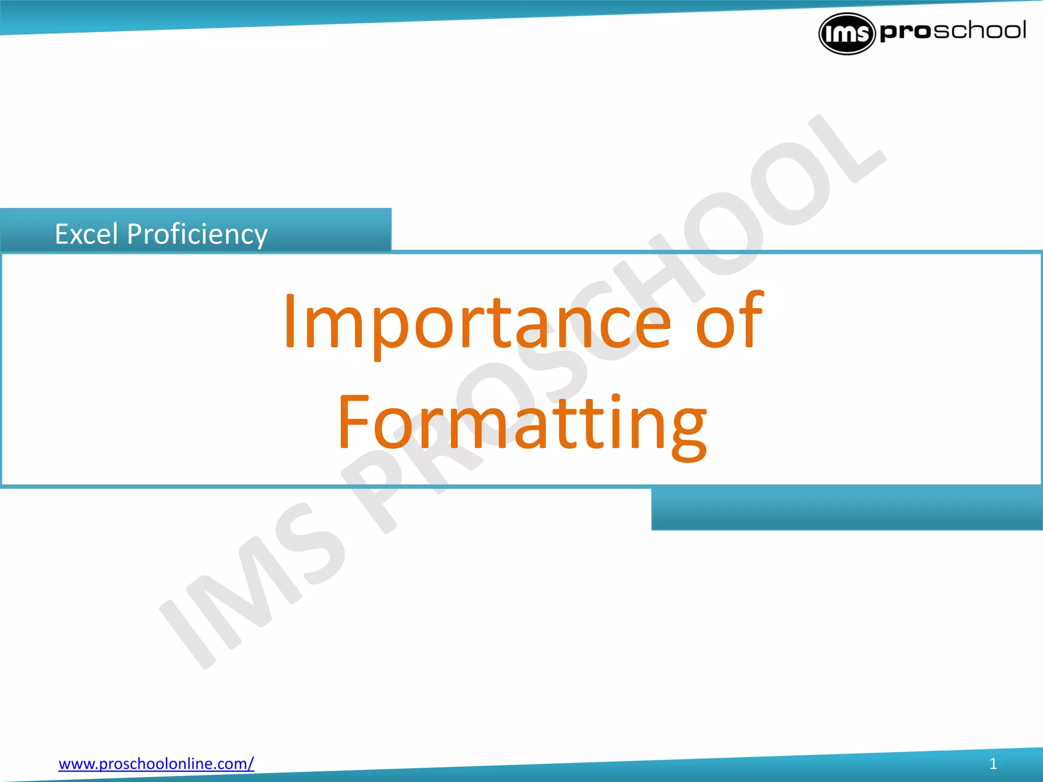 Importance of formatting | PDF