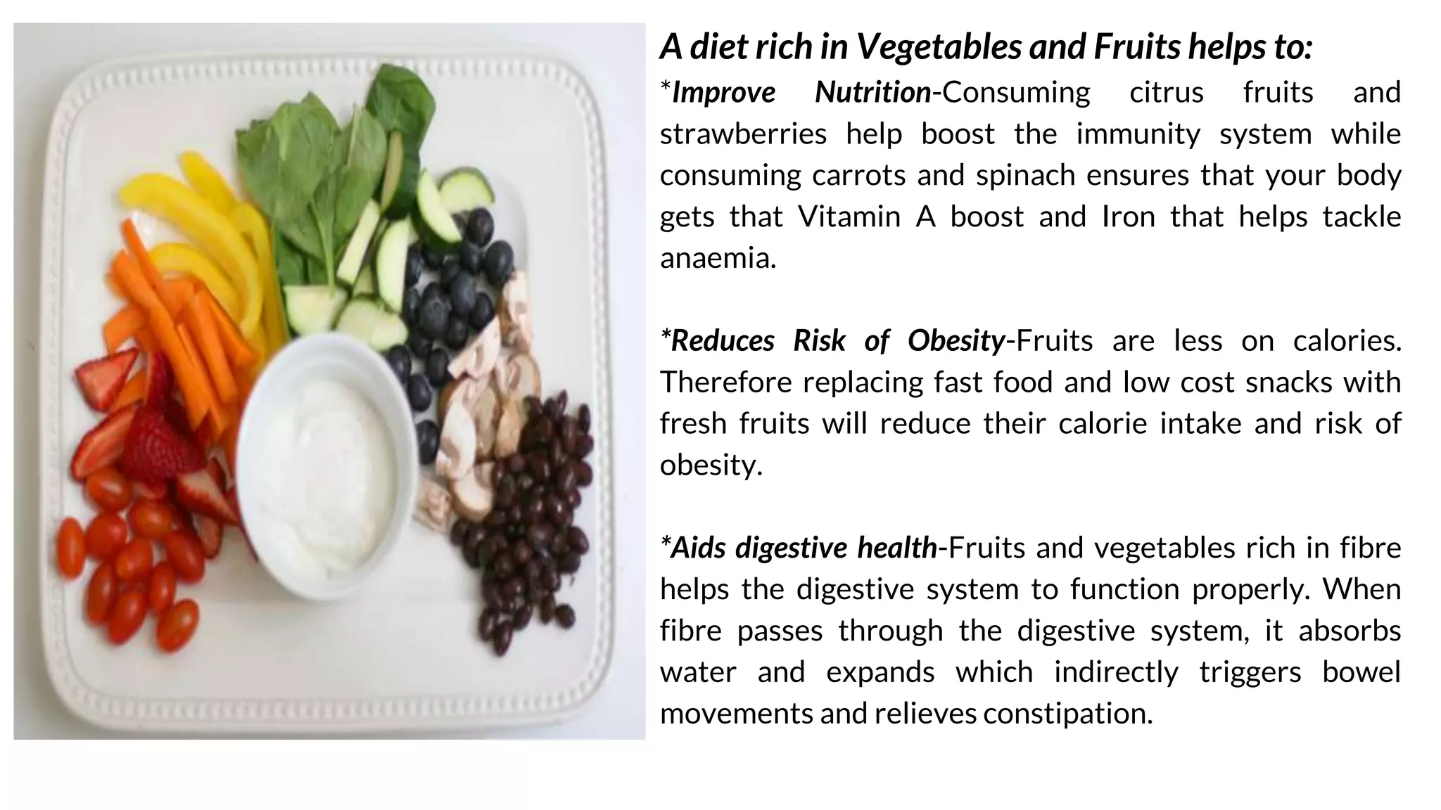Importance of fruits and vegetables in your child's diet | PPTX