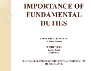 Importance of fundamental duties | PPTX