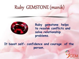 Importance of gemstones in human life | PPT