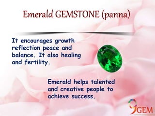 Importance of gemstones in human life | PPTX