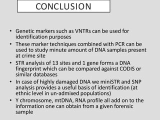 Importance of Genetic Markers in Forensics | PPTX
