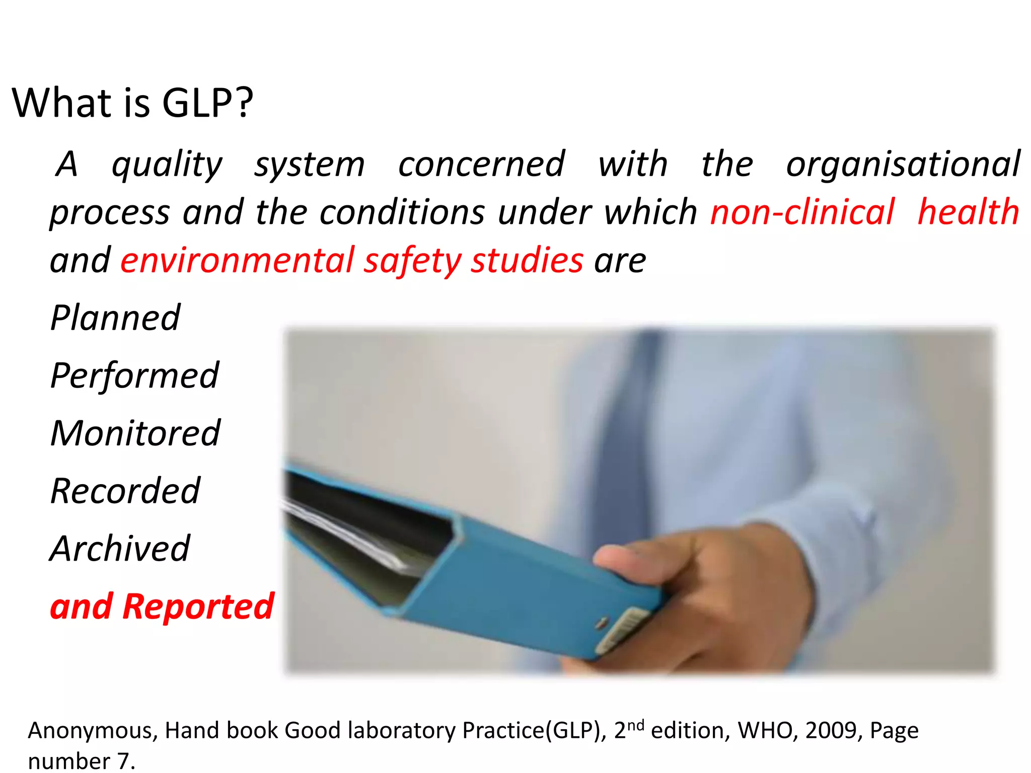 Importance of GLP in safety assessment | PPT