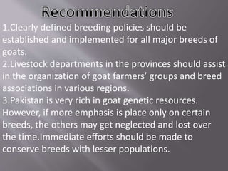 Importance of goat genetic resources | PPTX