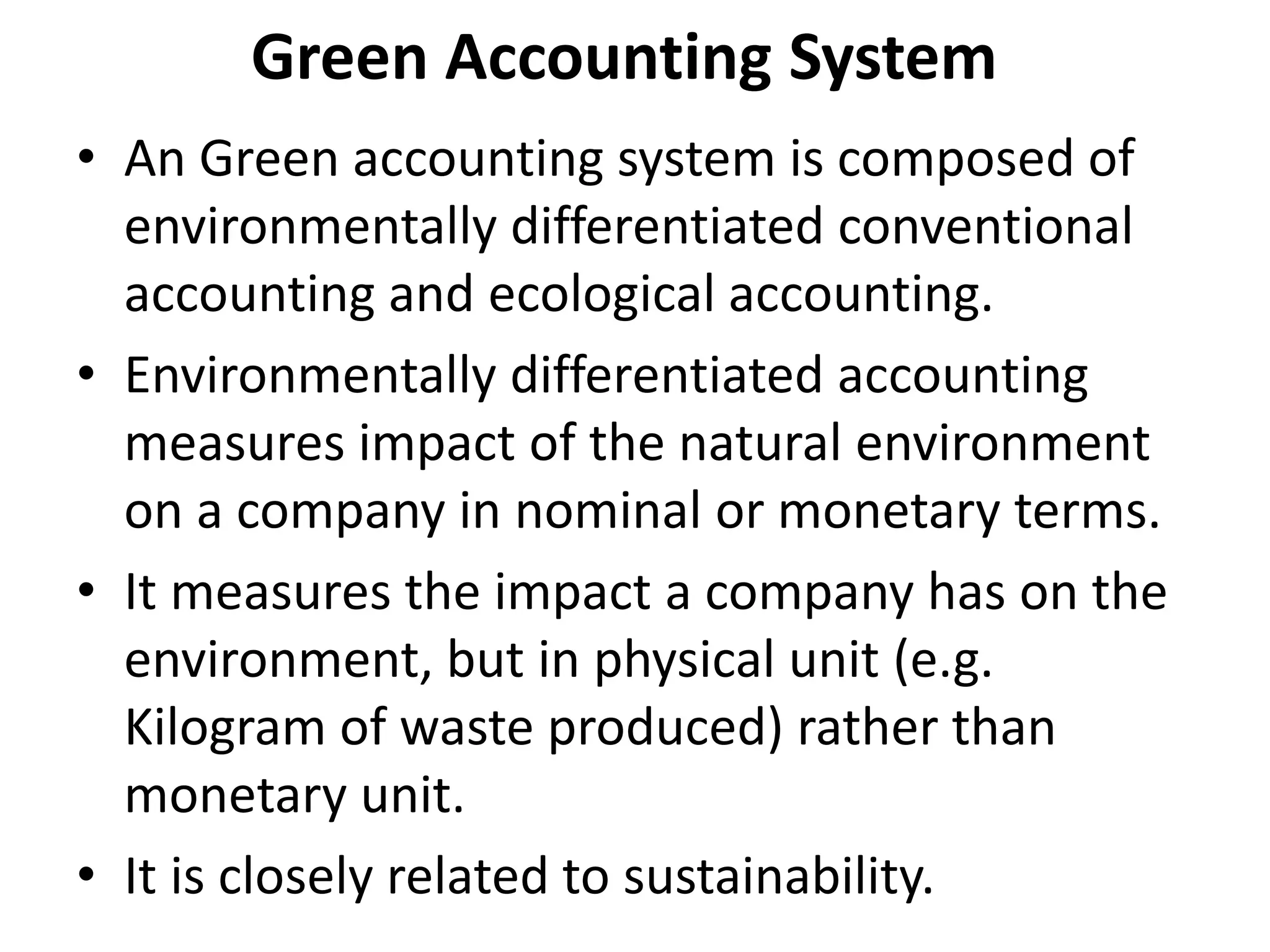 Importance of green accounting for sustainable development | PPTX