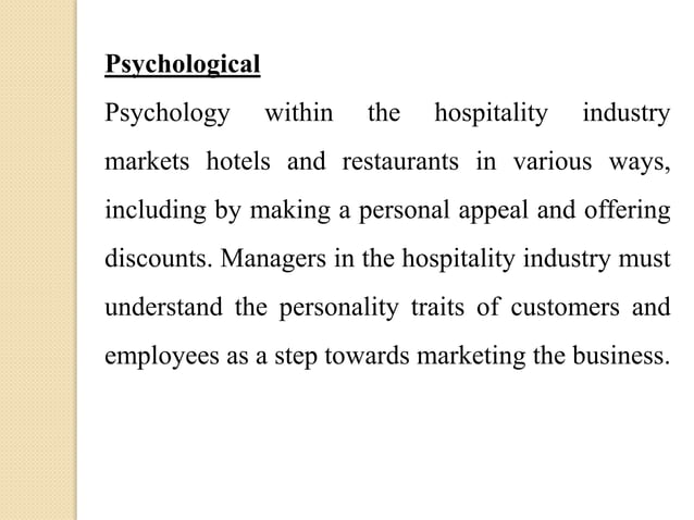 IMPORTANCE OF GUEST BEHAVIOUR IN HOTEL MARKETING | PPT