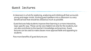 Importance of Guest lectures in schools | PDF