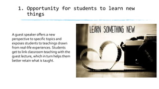 Importance of Guest lectures in schools | PDF