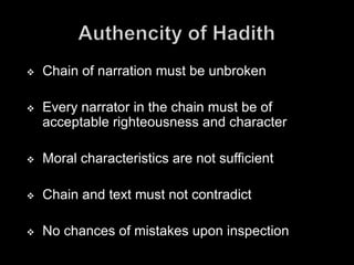 Importance of hadith | PPTX