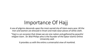 Importance of hajj | PPTX