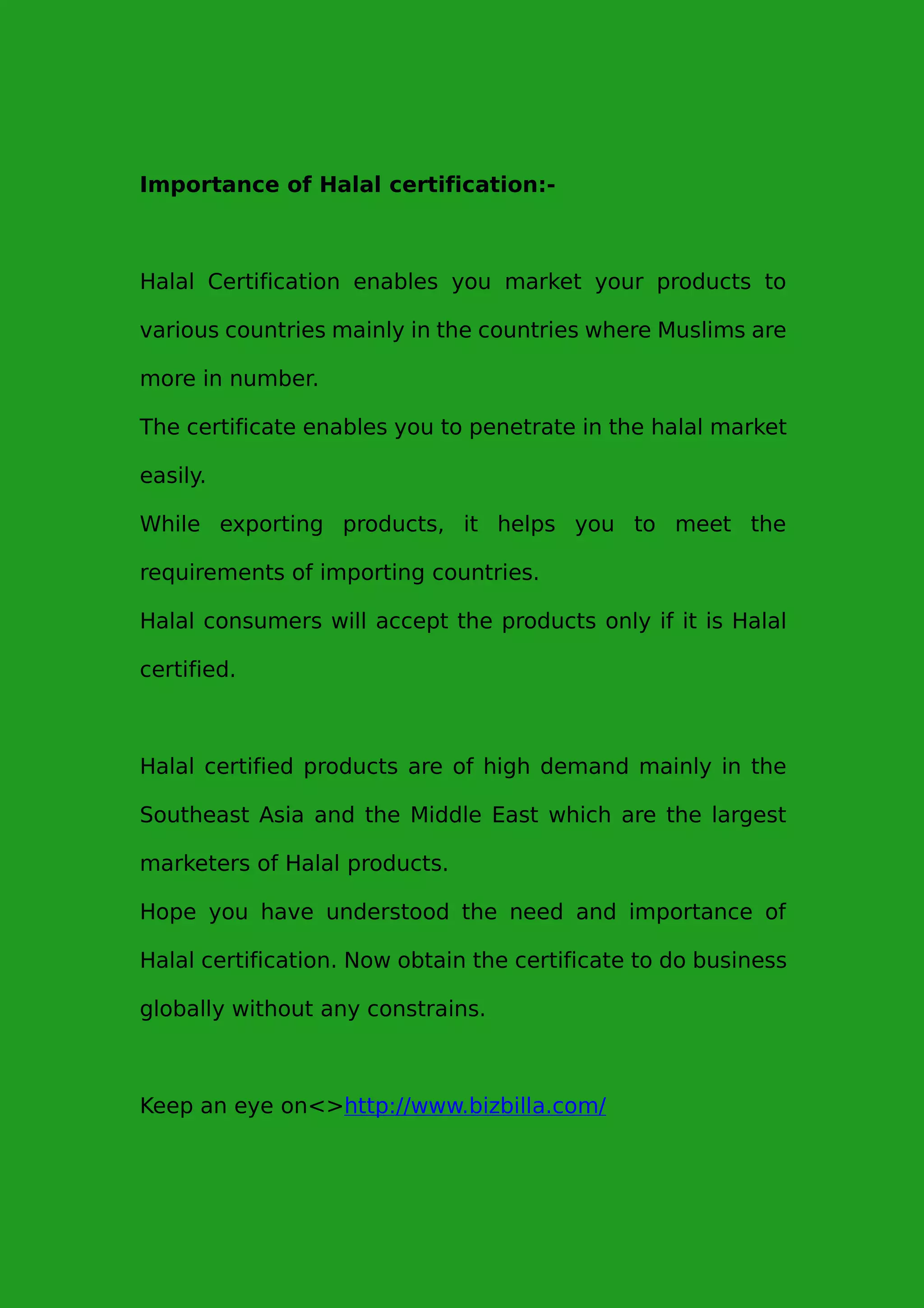 Importance of halal certification | PDF