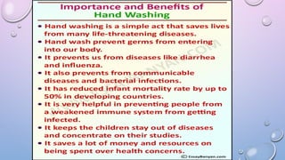 importanceofhandwashing-.pptx............................................................. | PPTX