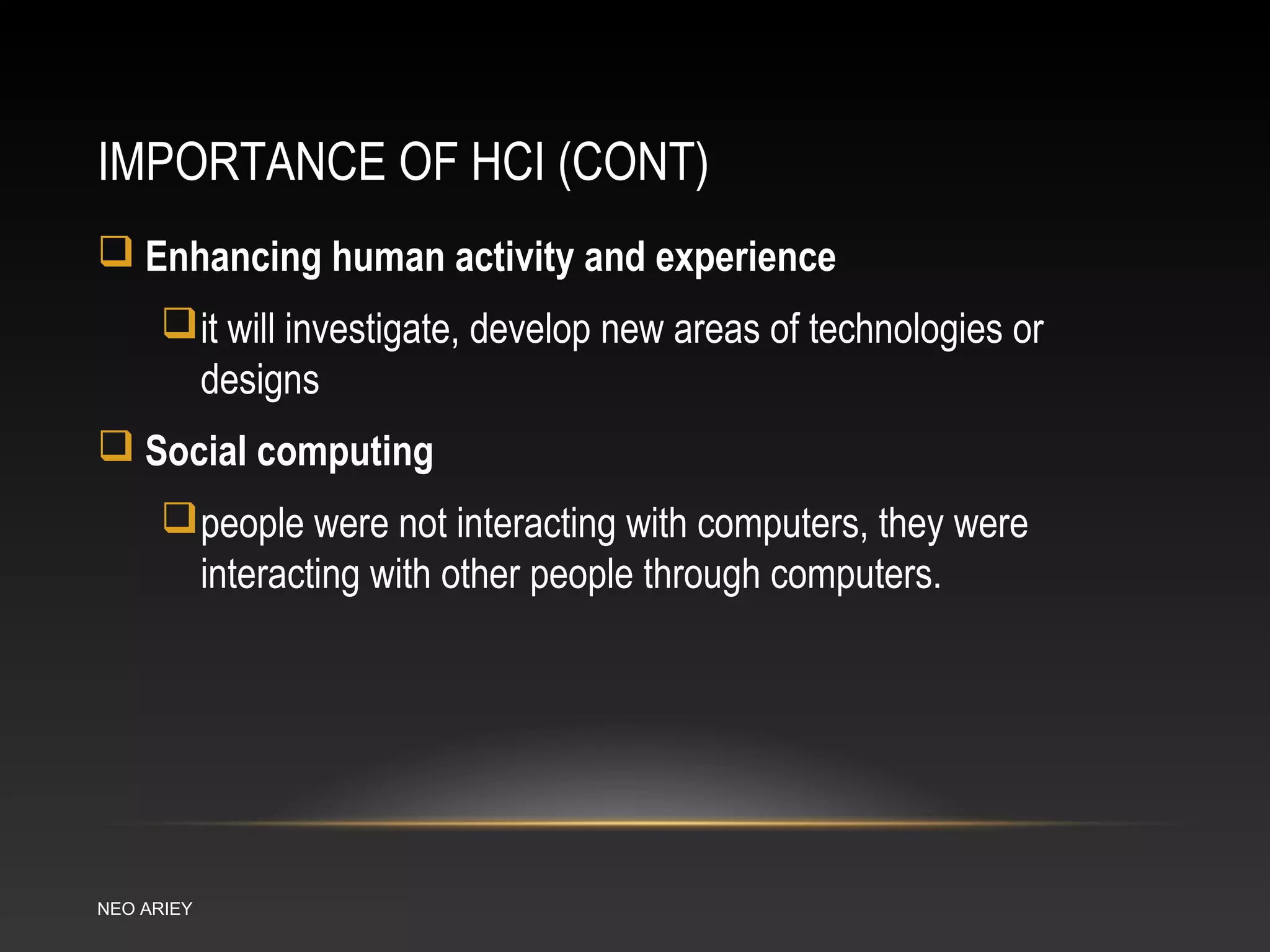 Importance of hci in multimedia courseware development (new) | PPT