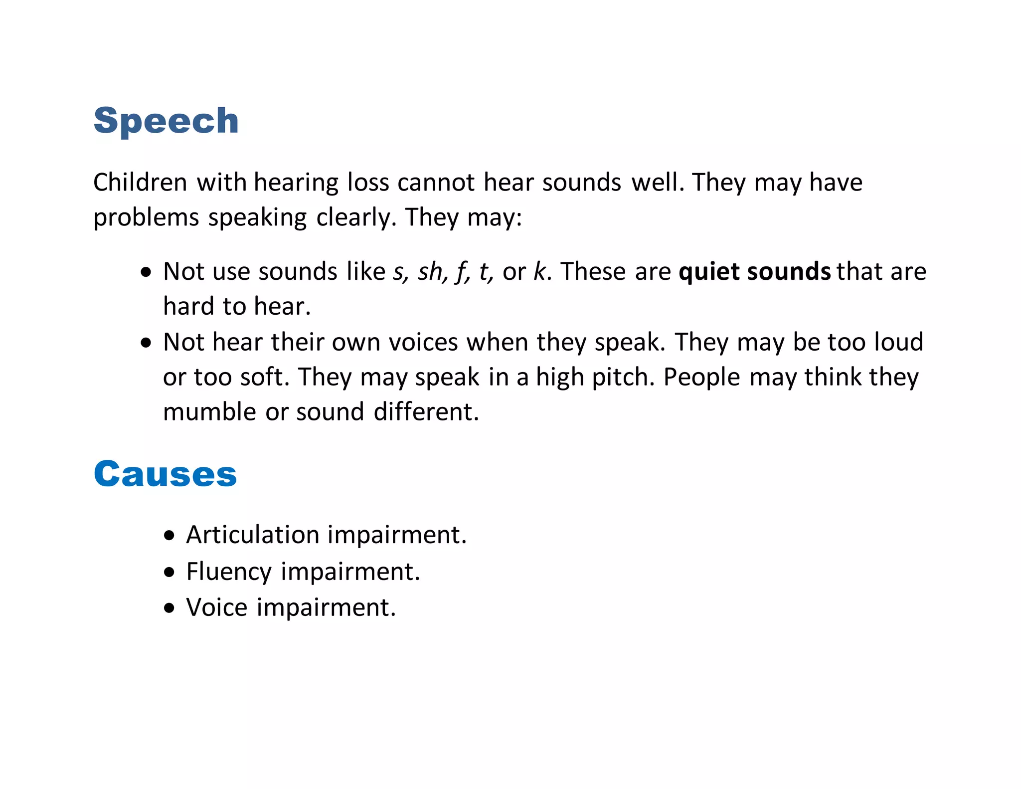 Importance of hearing mechanism in speech and language development | DOCX