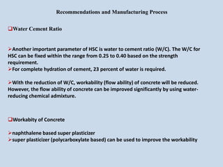 Importance of high strength concrete | PPT