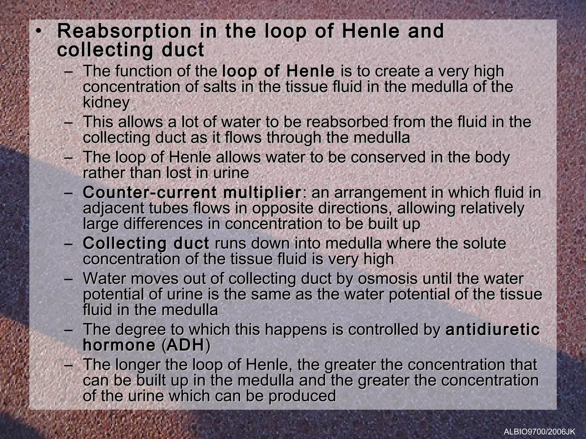 01 Importance of Homeostasis; Excretion; Control of Water | PPT