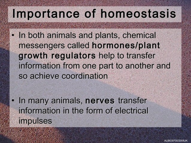 01 Importance of Homeostasis; Excretion; Control of Water | PPT