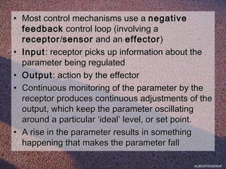 01 Importance of Homeostasis; Excretion; Control of Water | PPT