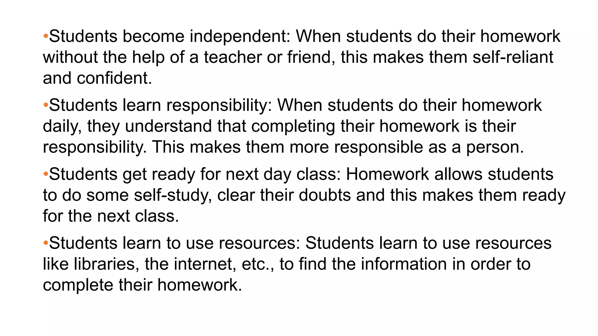 Importance of Homework in student's life - MIT Vishwashanti Gurukul | PPTX