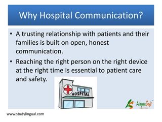 Importance of Hospital Communication | PPTX