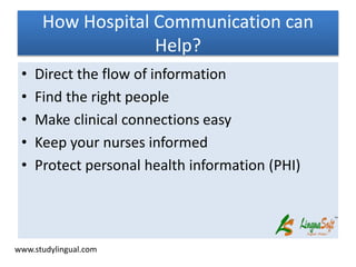 Importance of Hospital Communication | PPTX
