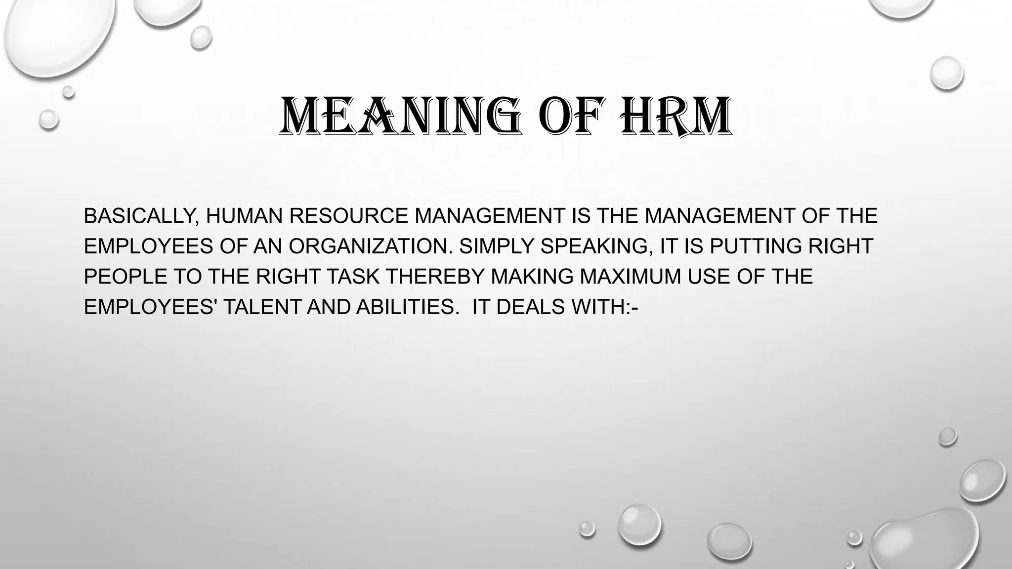 Importance of hrm | PPTX