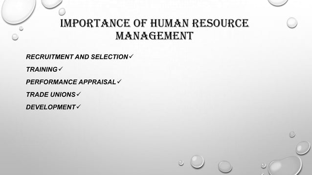 Importance of hrm | PPTX | Human Resources | Business