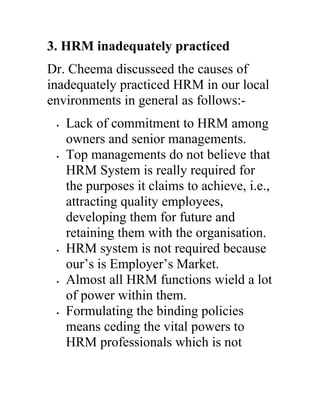 Importance of human resource management | DOC