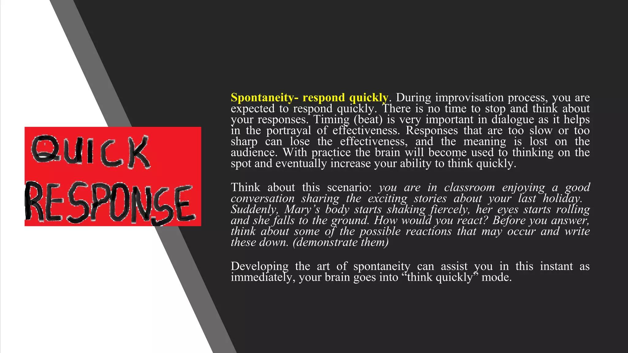 Importance of improvisation | PPT