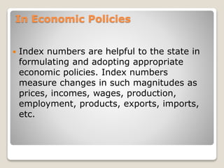 Importance of index number in managerial decision making | PPTX
